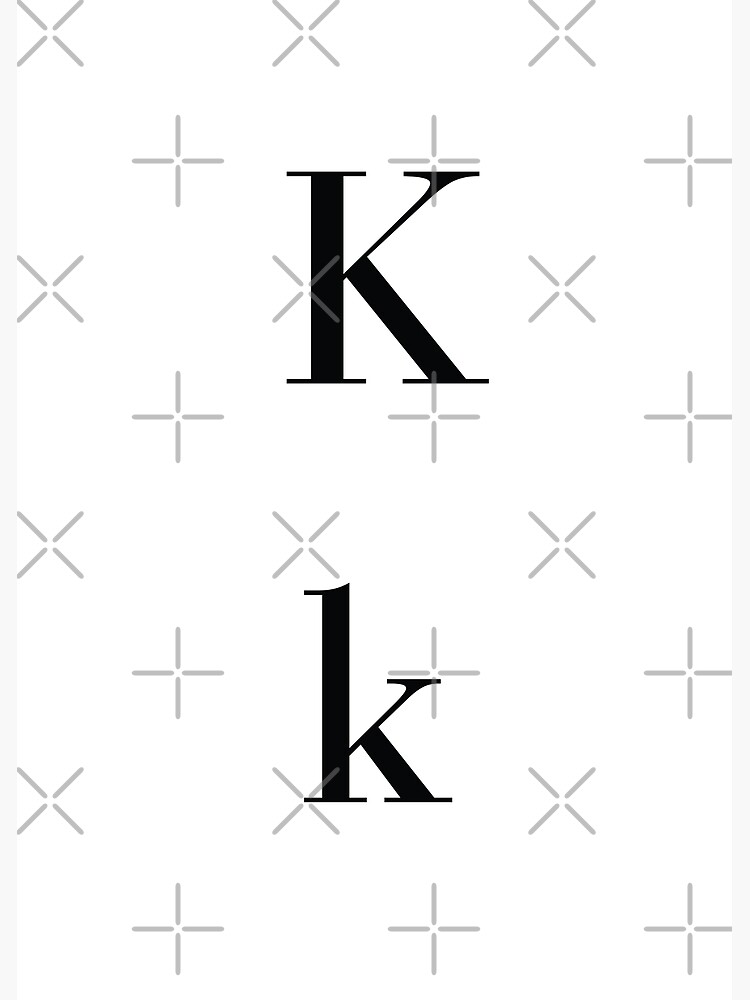 "Letter K initial design in small and capital letter" Poster for Sale ...