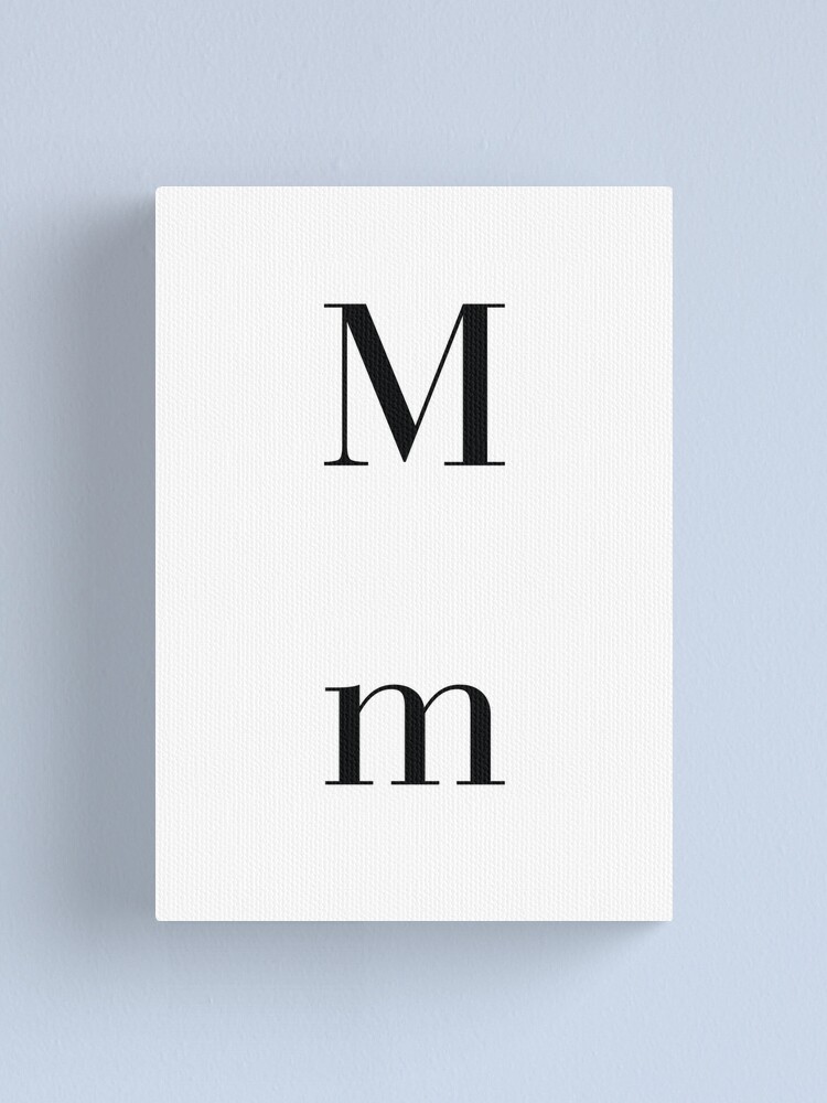 "Letter M initial design in small and capital letter" Canvas Print for ...