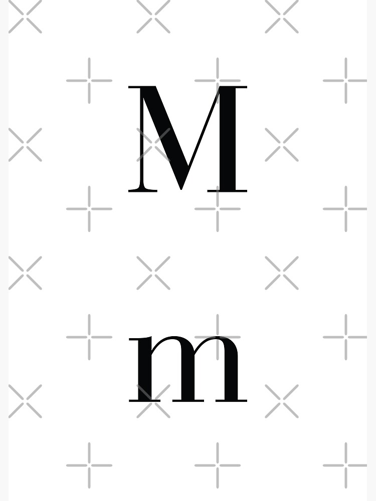 "Letter M initial design in small and capital letter" Canvas Print for ...