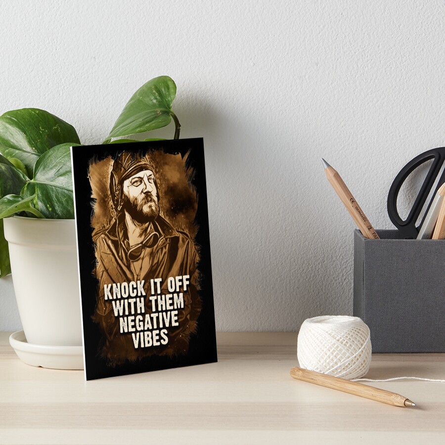 "Oddball Vintage Portrait Quote Knock It Off With Them Negative vibes ...