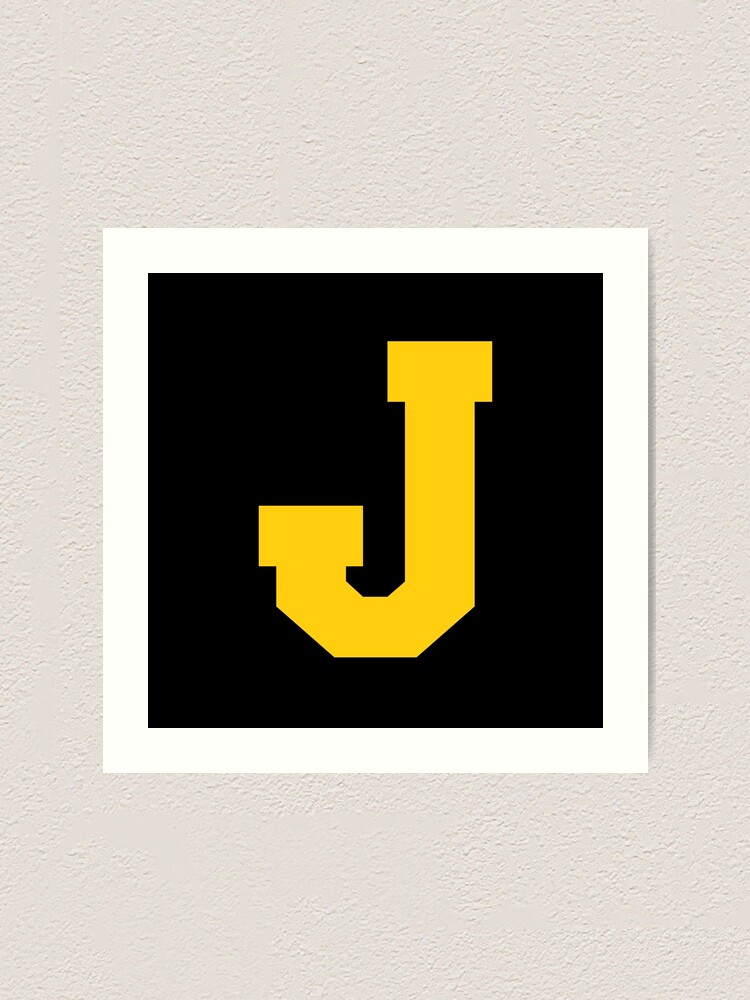 "Alphabet, Yellow J, Sports letter J" Art Print for Sale by ...