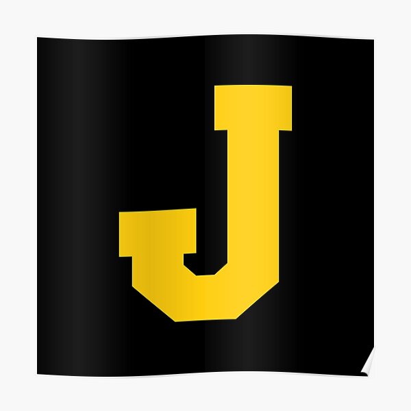 "Alphabet, Yellow J, Sports letter J" Poster for Sale by TheCultStuff | Redbubble