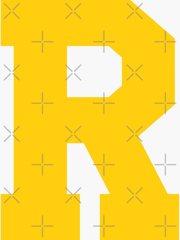 "Alphabet, Yellow R, Sports letter R" Sticker for Sale by TheCultStuff ...