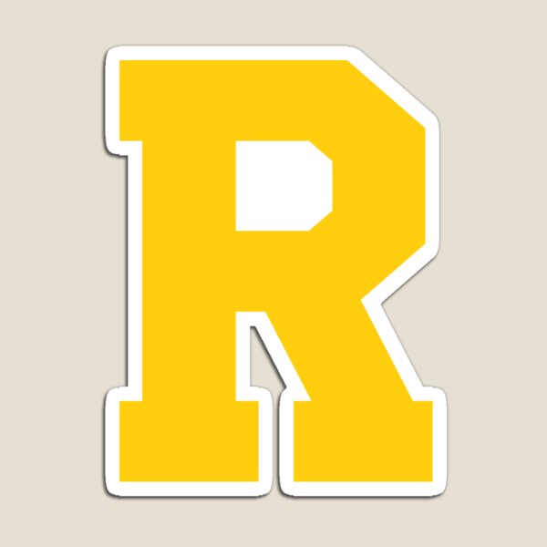 Imán «Alfabeto, amarillo R, deportes letra R» de TheCultStuff | Redbubble