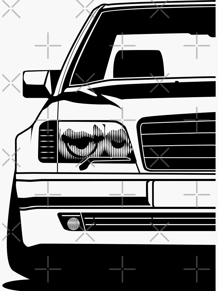"W124" Sticker for Sale by AzmeeZopArt | Redbubble