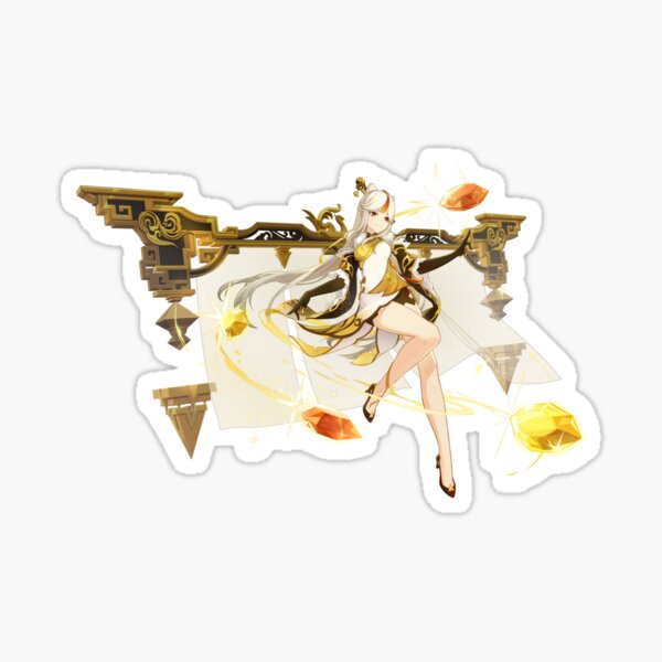 "Genshin Impact Ningguang Splash Sticker " Sticker by pokeenix | Redbubble