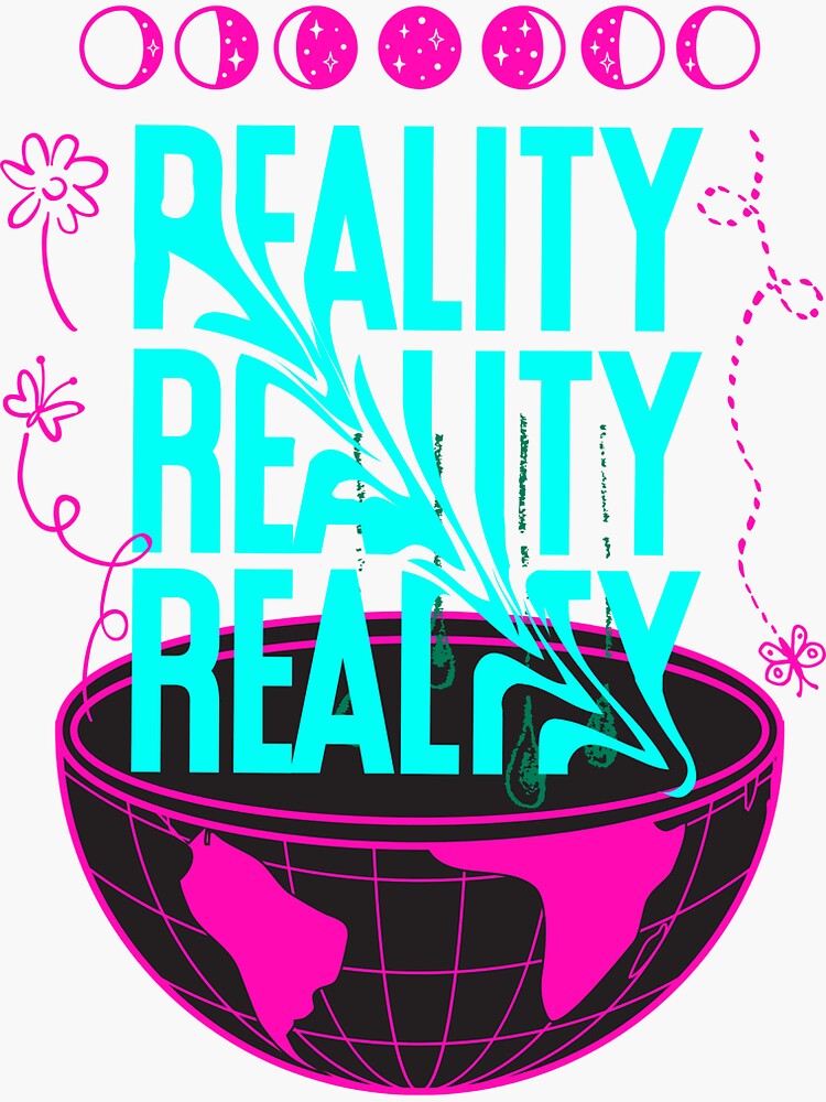 "REALITY TYPOGRAPH|GRPAHIC ILLUSTRATION" Sticker for Sale by ...