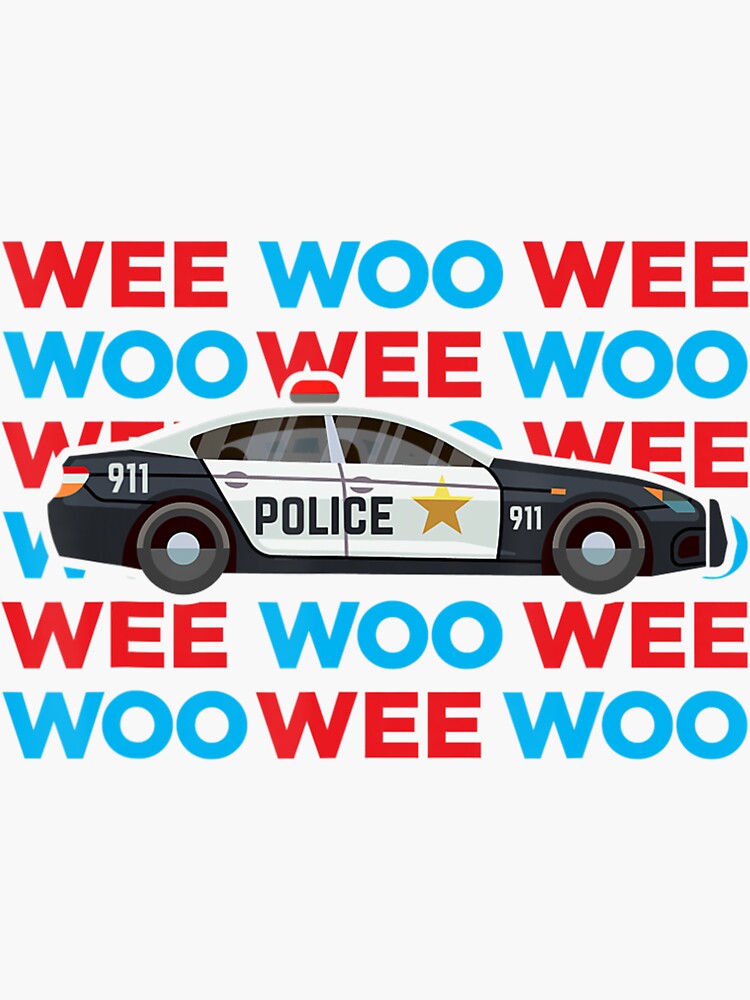 "Police Car Policeman Vehicle For Kids Wee Woo" Sticker for Sale by ...