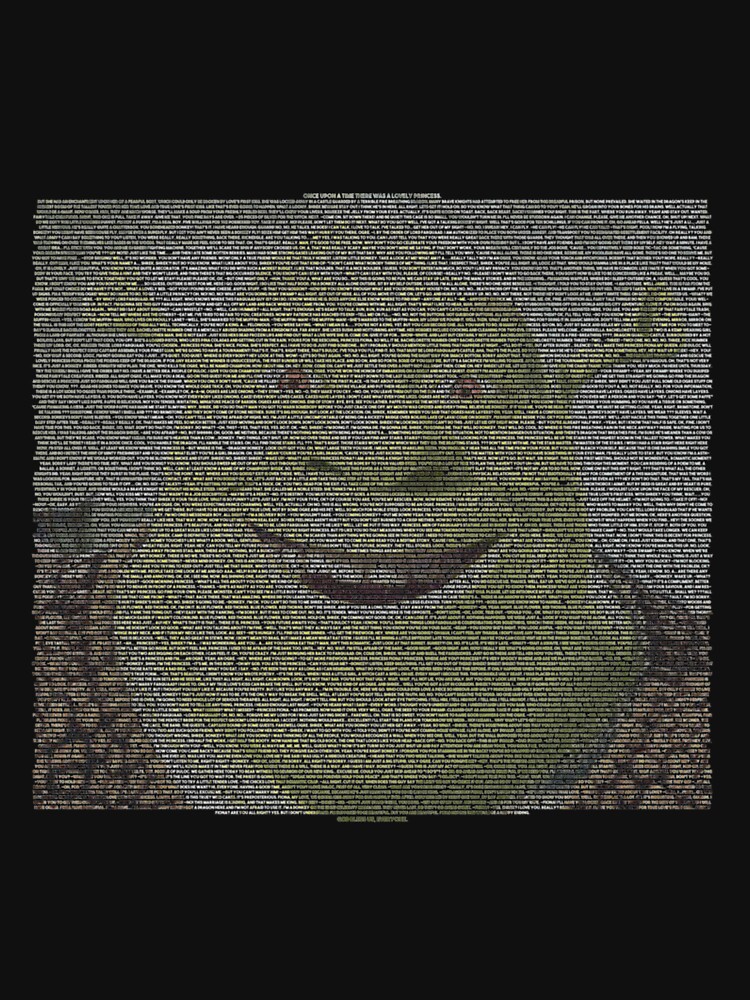 "SHREK Entire Script With Shrek Face" Essential T-Shirt for Sale by ...