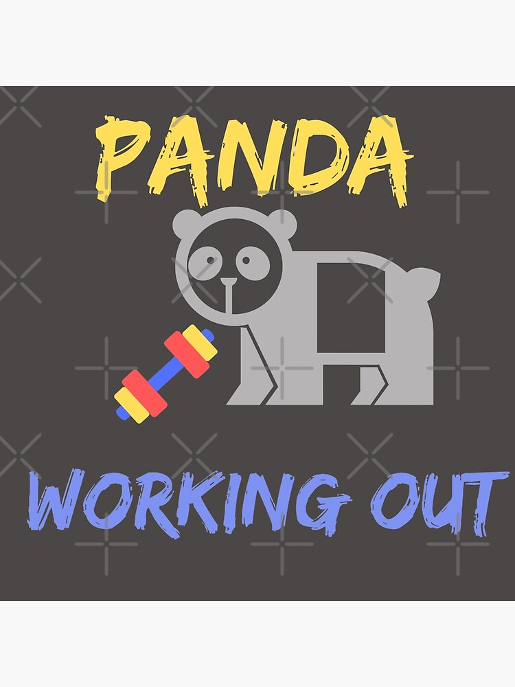 "panda working out " Poster for Sale by maimonadesign | Redbubble