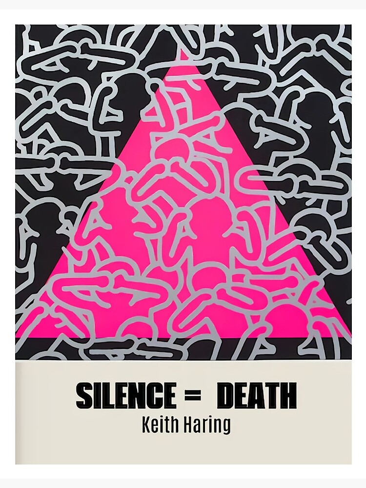 Silence = Death Harings Poster Premium Matte Vertical Poster Designed ...