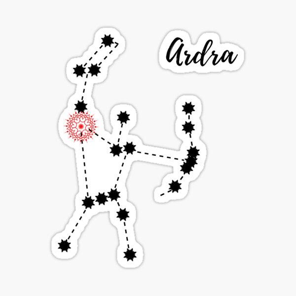 "Ardra Nakshatra Hindu Vedic Sidereal Astrology Constellation" Sticker ...