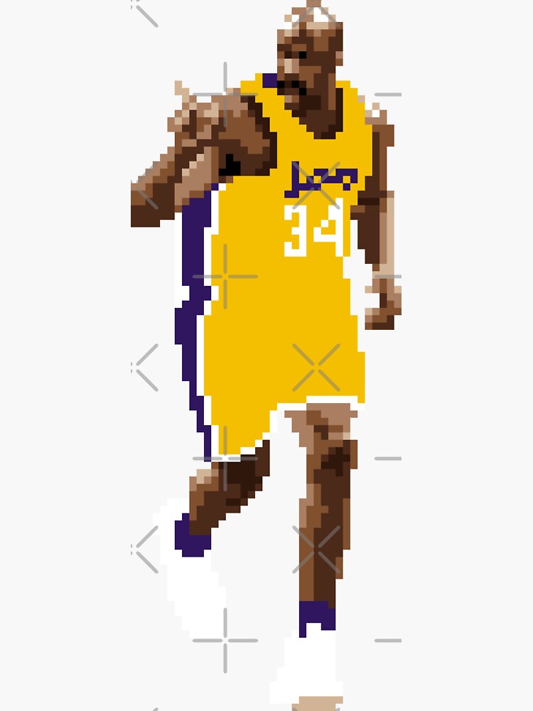 "Shaquille Pixel Pointing Qiangy" Sticker by qiangdade | Redbubble