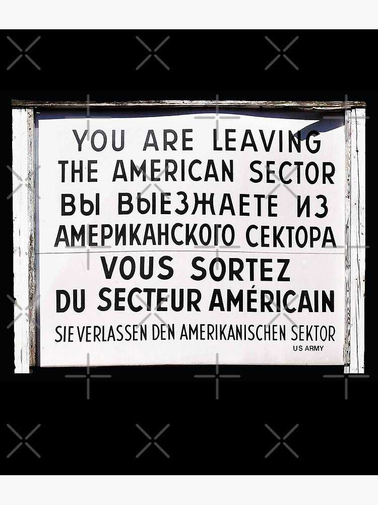 "CHECK POINT CHARLIE SIGN" Poster for Sale by T-paw | Redbubble