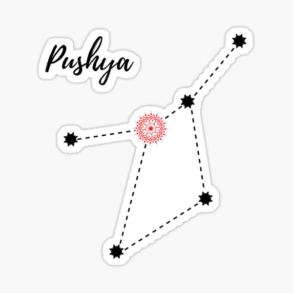 "Pushya Nakshatra Hindu Vedic Sidereal Astrology Constellation" Sticker ...