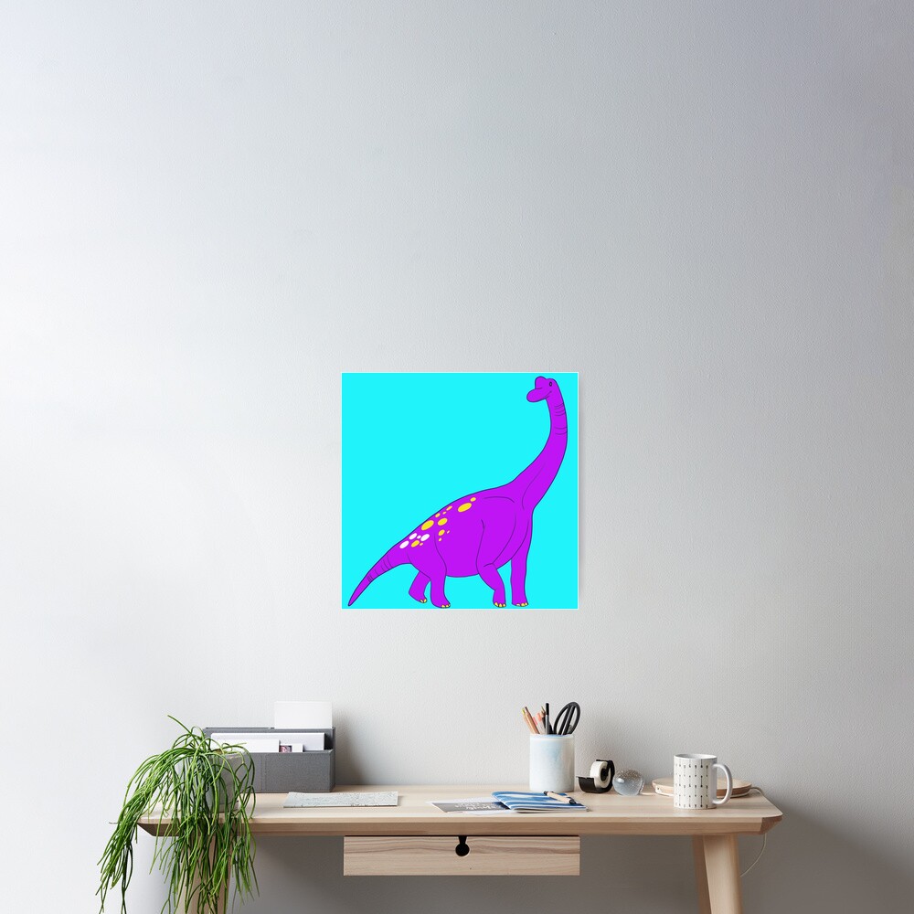 " Lovely Purple Brachiosaurus" Poster for Sale by Hongseunghee | Redbubble