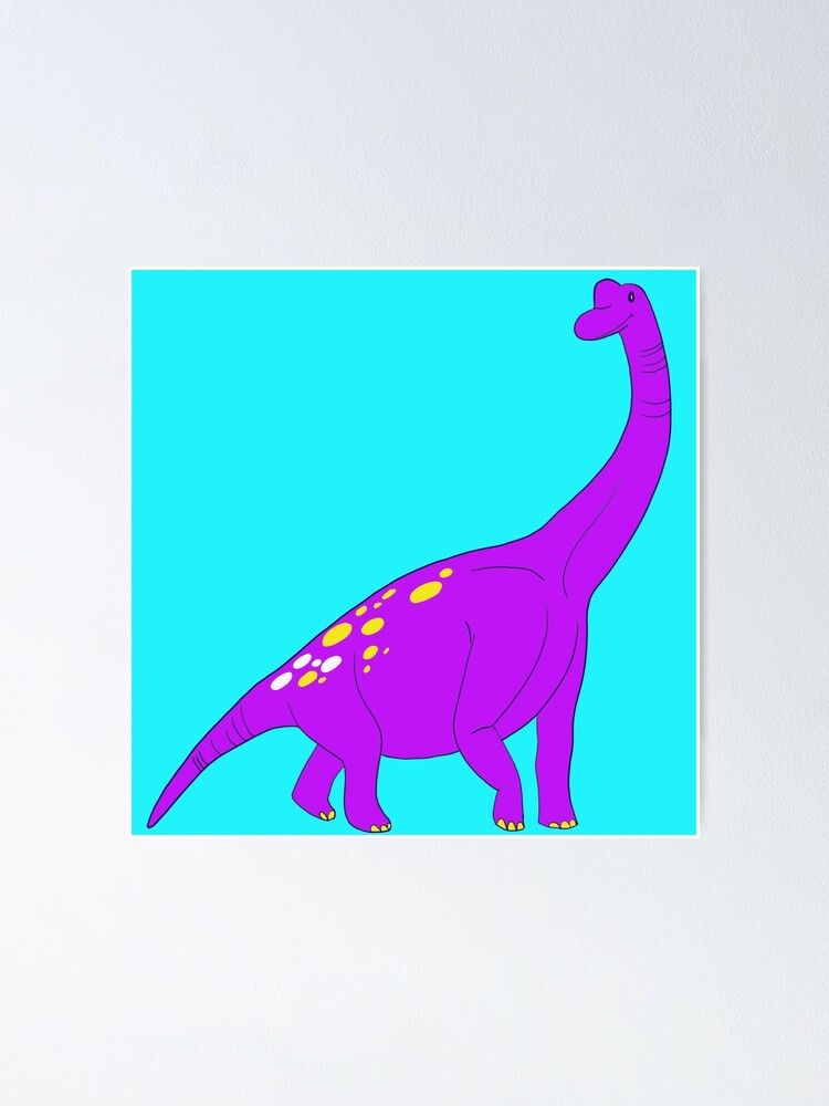 " Lovely Purple Brachiosaurus" Poster for Sale by Hongseunghee | Redbubble