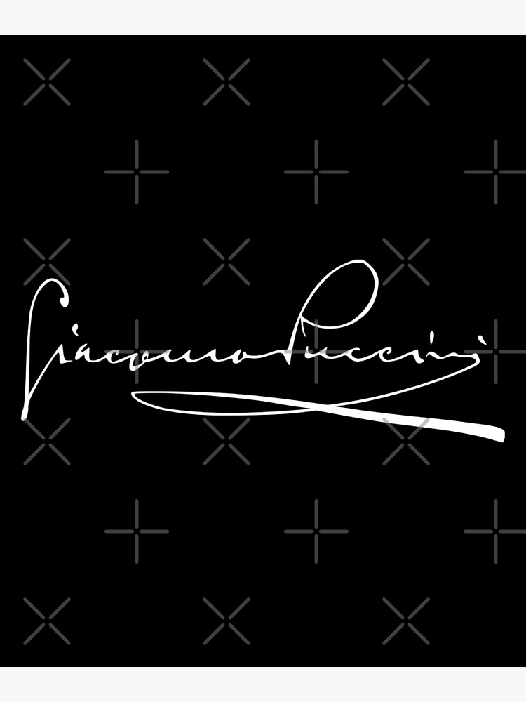 "Giacomo Puccini signature vintage " Poster for Sale by Tangoflow ...