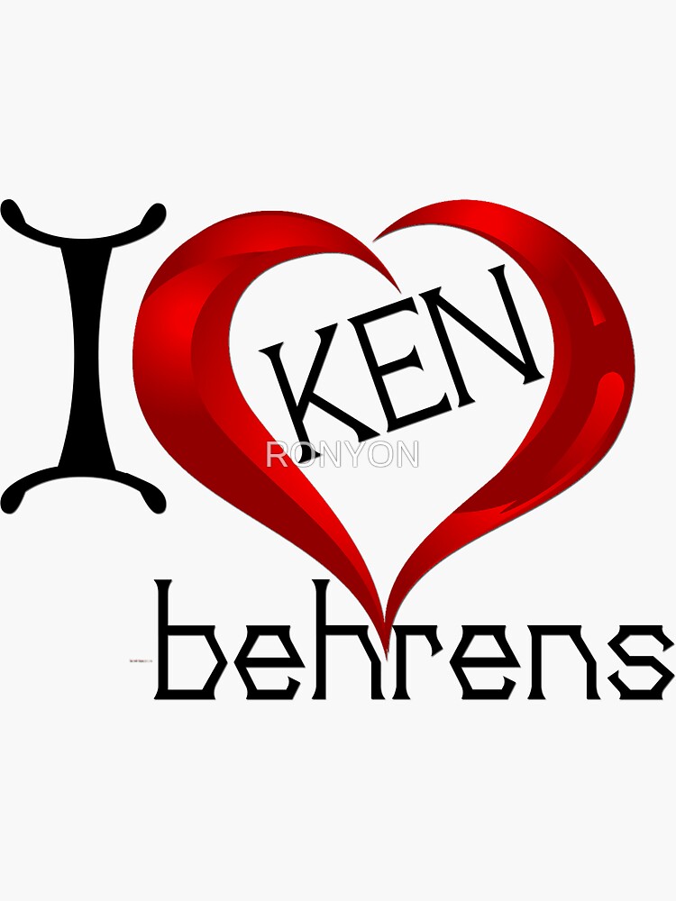 "ken behrens" Sticker for Sale by RONYON | Redbubble
