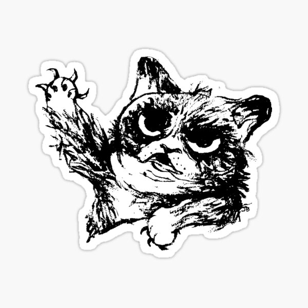 "Angry Cat" Sticker for Sale by jimbryson | Redbubble