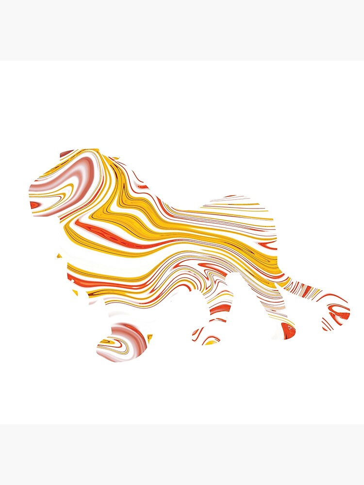 Póster «Textura de efecto mármol en forma de león con transiciones ...