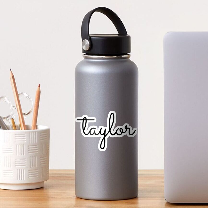 "taylor cursive name handwriting" Sticker for Sale by sollunadesigns ...