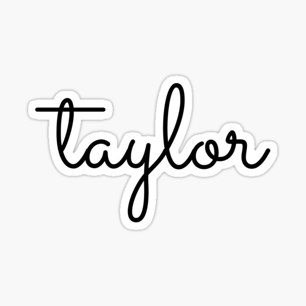 "taylor cursive name handwriting" Sticker for Sale by sollunadesigns ...