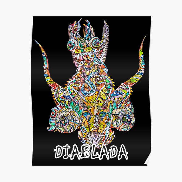 "Diablada Mask Mosiac Art, Danza de los Diablos, Dance of the Devils ...