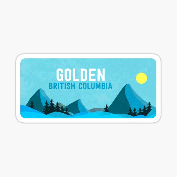 "Golden British Columbia" Sticker for Sale by Madhoun-Shop | Redbubble