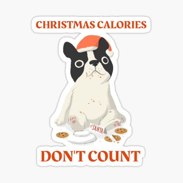 "Christmas Calories Don't Count" Sticker for Sale by theredfoxsworld ...