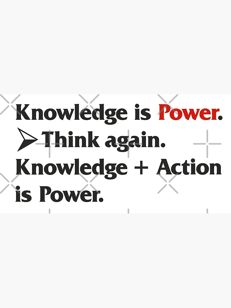 Knowledge is Power... Premium Matte Vertical Poster sold by Frank a ...