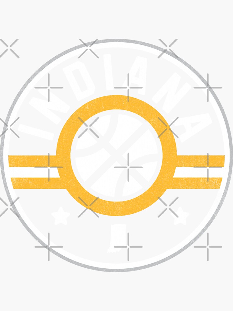 "Indiana Basketball Stars and Stripes State Map Outline" Sticker for ...