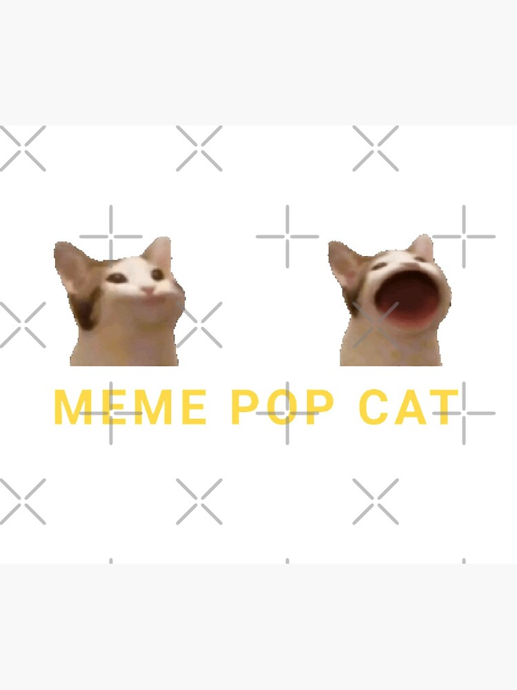 "Popcat Click funny cute cat meme apperal Cap" Mouse Pad for Sale by ...