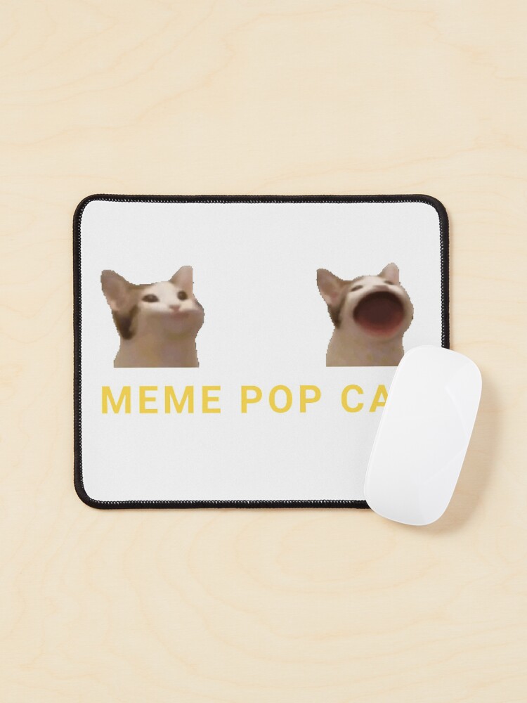 "Popcat Click funny cute cat meme apperal Cap" Mouse Pad for Sale by ...