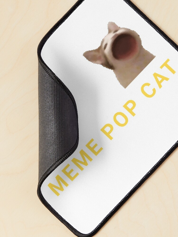 "Popcat Click funny cute cat meme apperal Cap" Mouse Pad for Sale by ...