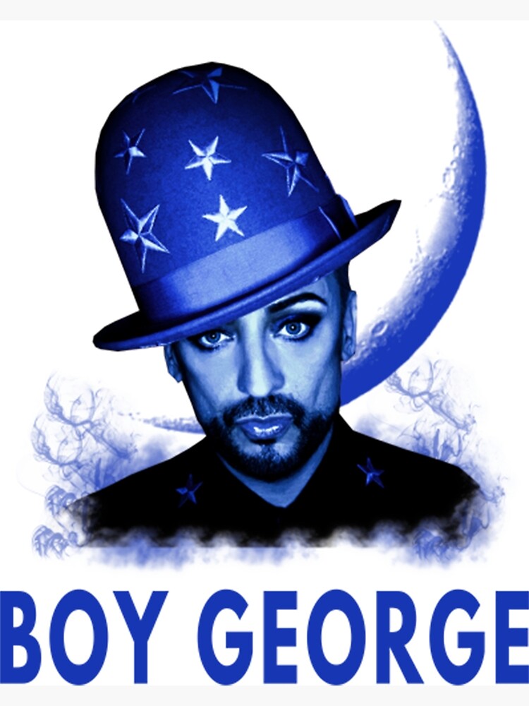 "Singer Boy George-blue " Poster for Sale by DilofeOmatic | Redbubble
