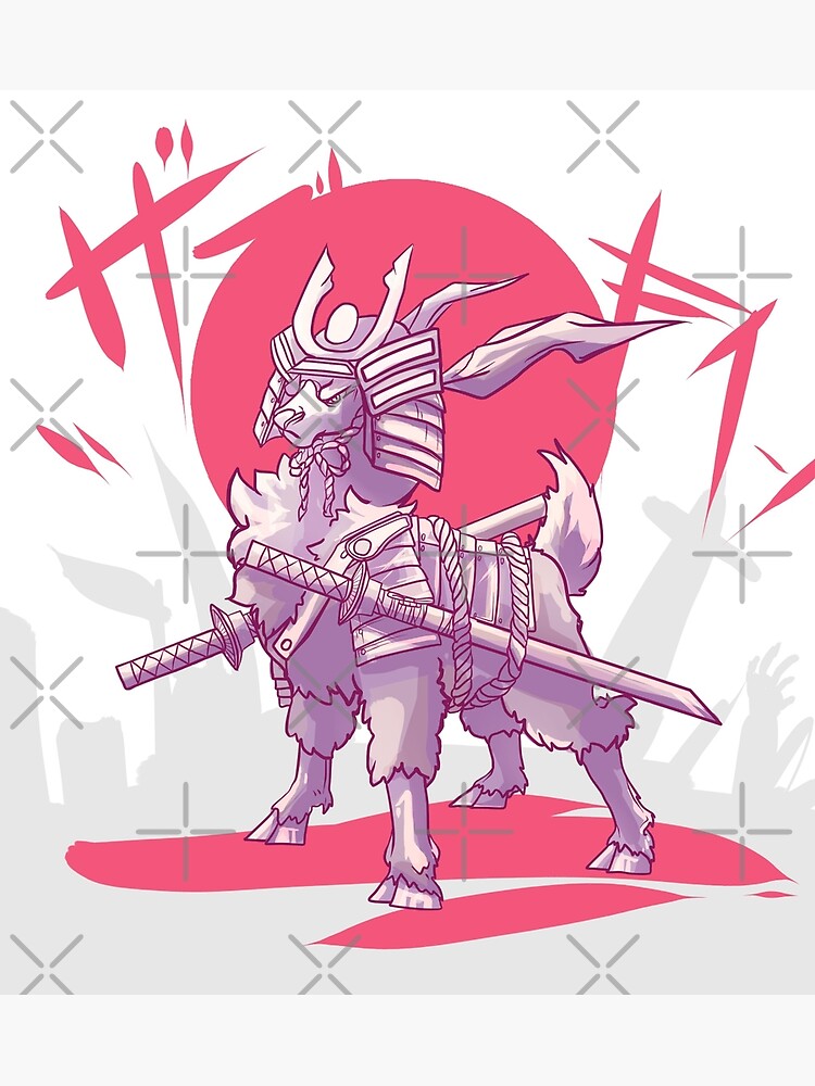 "Samurai Sheep Goat" Poster for Sale by Grizarts | Redbubble