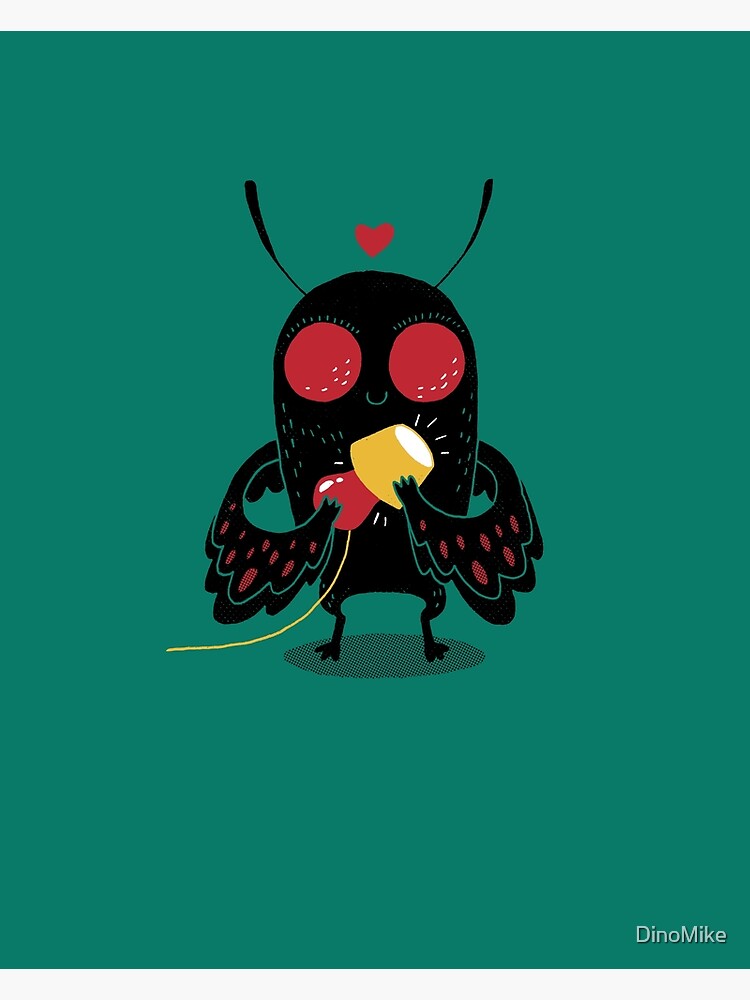 "Mothman Love Lamp" Poster by DinoMike | Redbubble