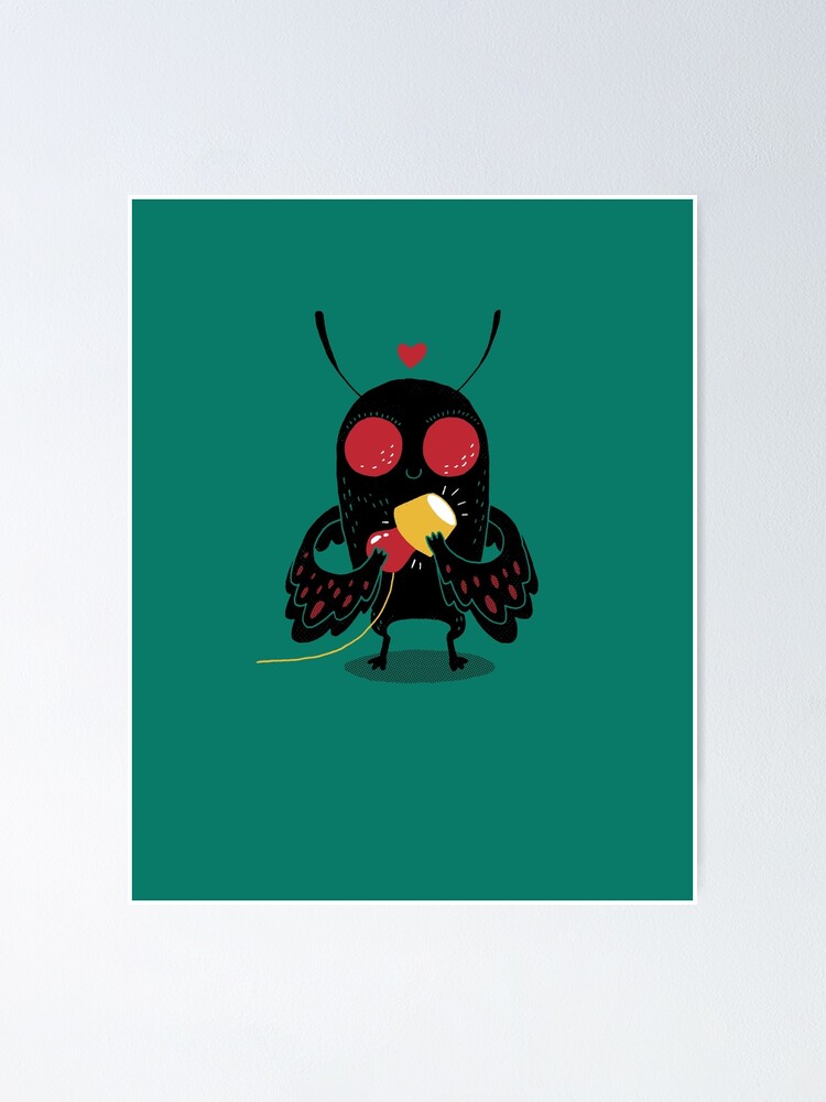 "Mothman Love Lamp" Poster by DinoMike | Redbubble