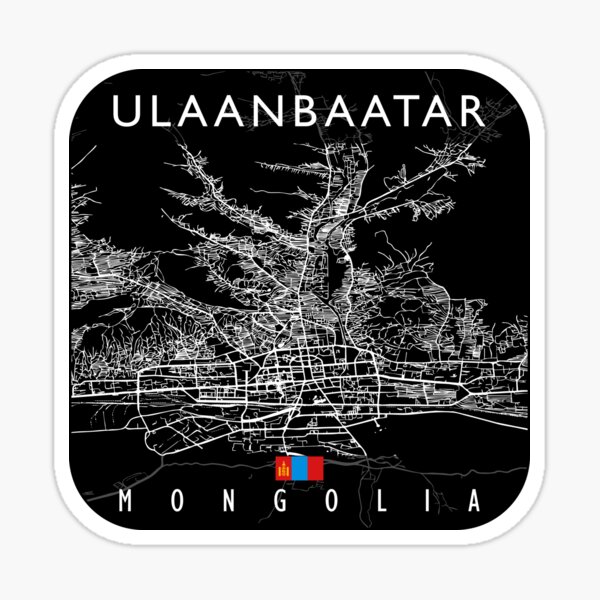 "ULAANBAATAR MAP MONGOLIA" Sticker for Sale by hatimelhag | Redbubble