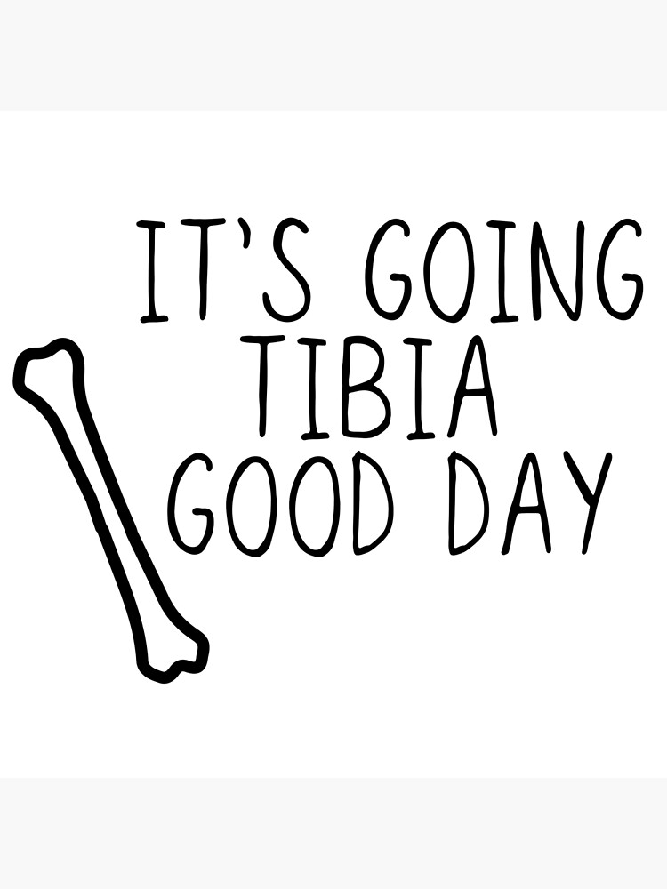 "It's Going Tibia Good Day Pun " Poster for Sale by bykatiekathleen ...