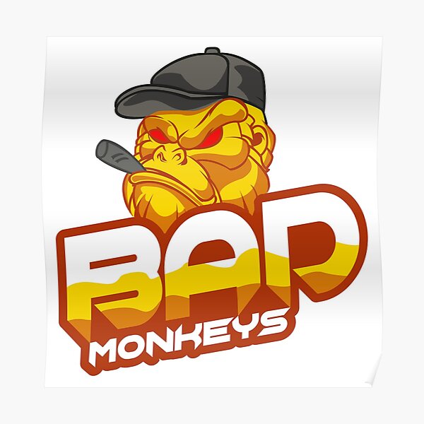 "BAD MONKEYS Logo Art" Poster for Sale by artbiter | Redbubble