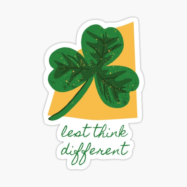 "lest think different" Sticker for Sale by SLlankaexpress | Redbubble