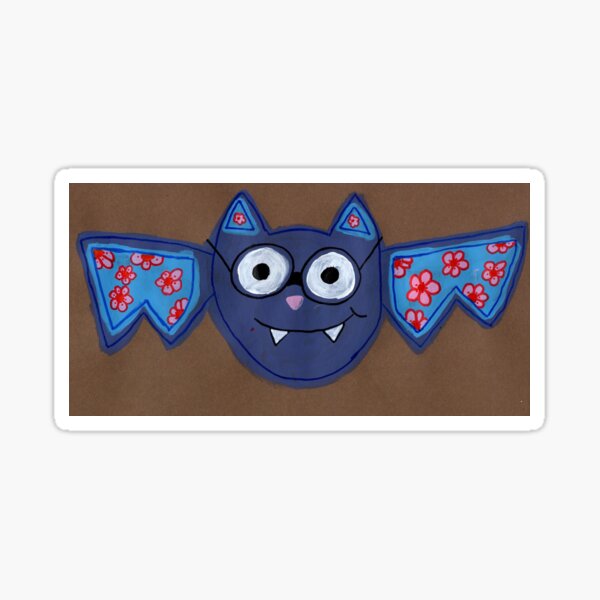"Floral Bat" Sticker for Sale by NerdyTortoises | Redbubble