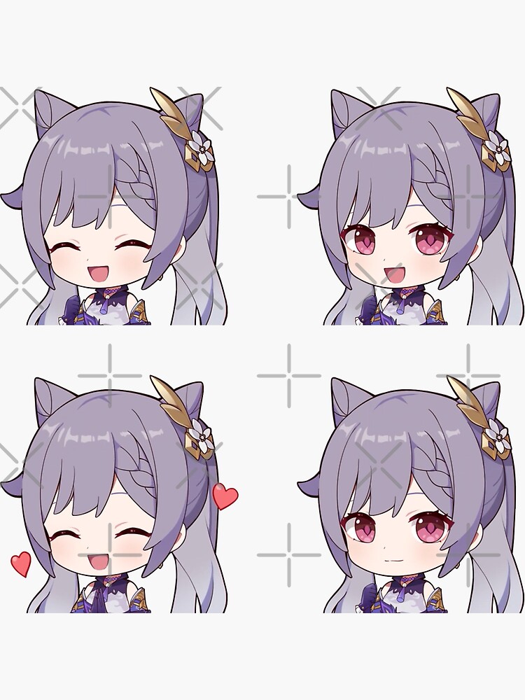 "Keqing Genshin Impact Chibi Stickers Set" Sticker for Sale by dudu ...