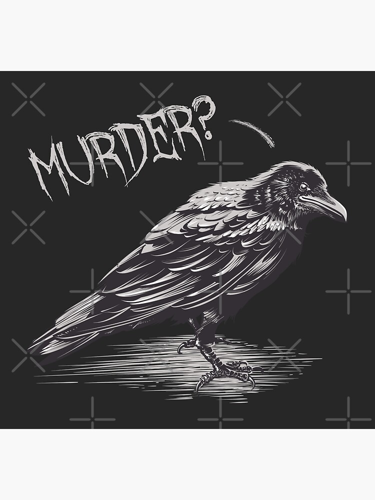 "Corvid Companion" Sticker for Sale by TenkenNoKaiten | Redbubble