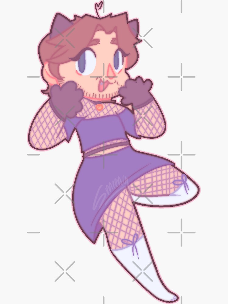 "CatBoy Jerma (5"7 King Edition)" Sticker for Sale by smeefing | Redbubble