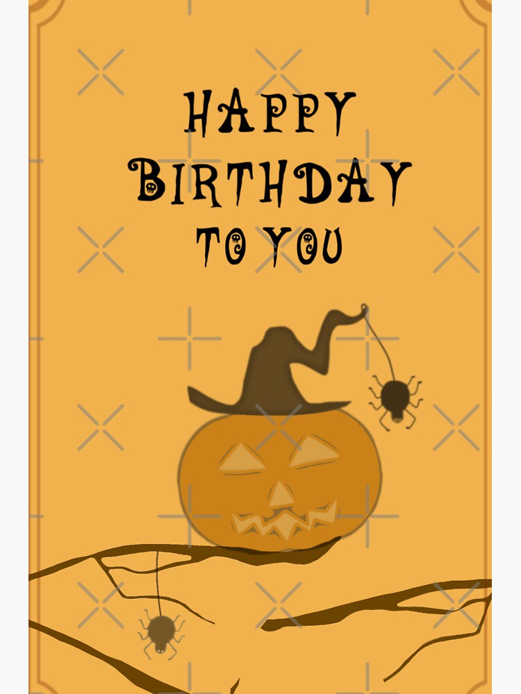 "Happy Halloween Birthday " Sticker for Sale by ThemindofTee | Redbubble
