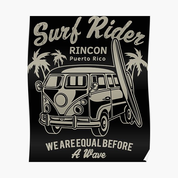 "Rincon Puerto Rico - Surf Rider Surfing Destination Vintage Logo ...