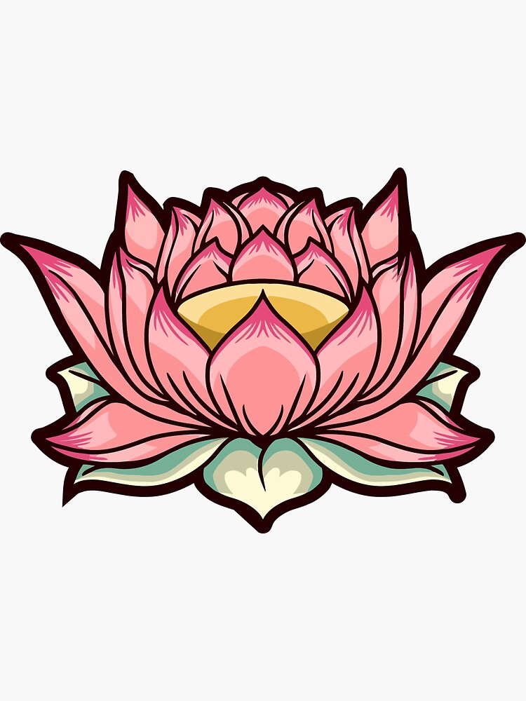"Lotus Tattoo" Sticker for Sale by zaher97 | Redbubble